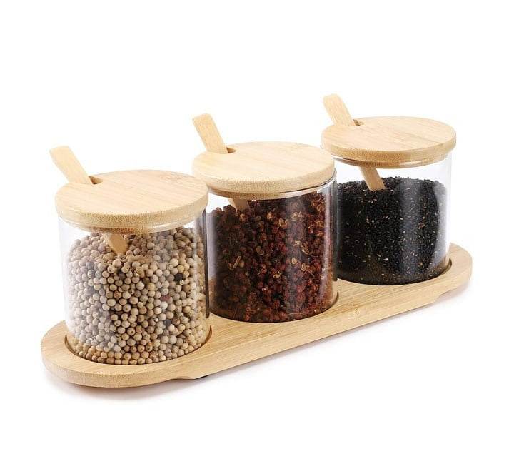 Glass Condiment Set (3 pcs) – DMC Wholesale